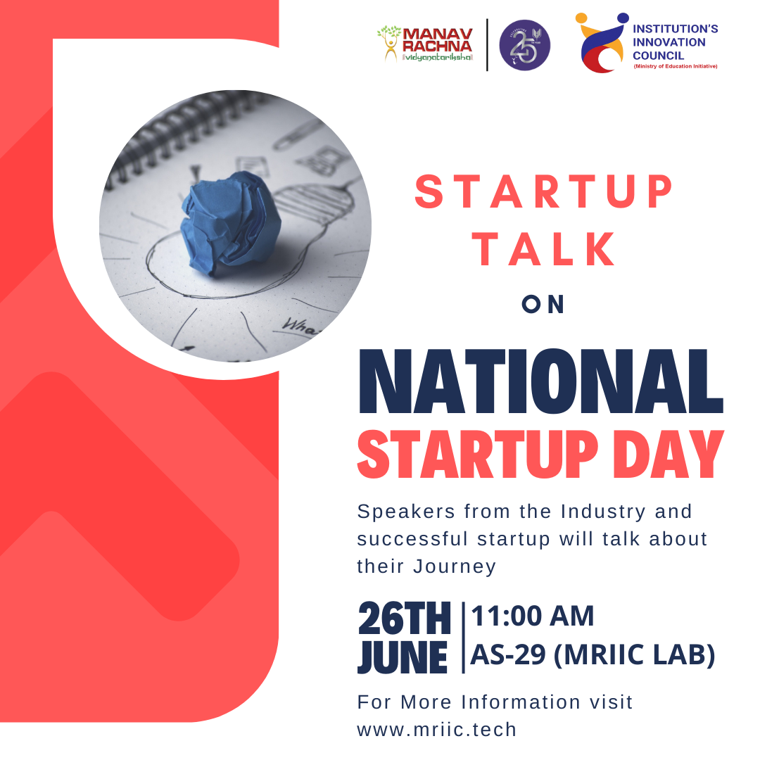 National Startup Day Manav Rachna Innovation Incubation Centre