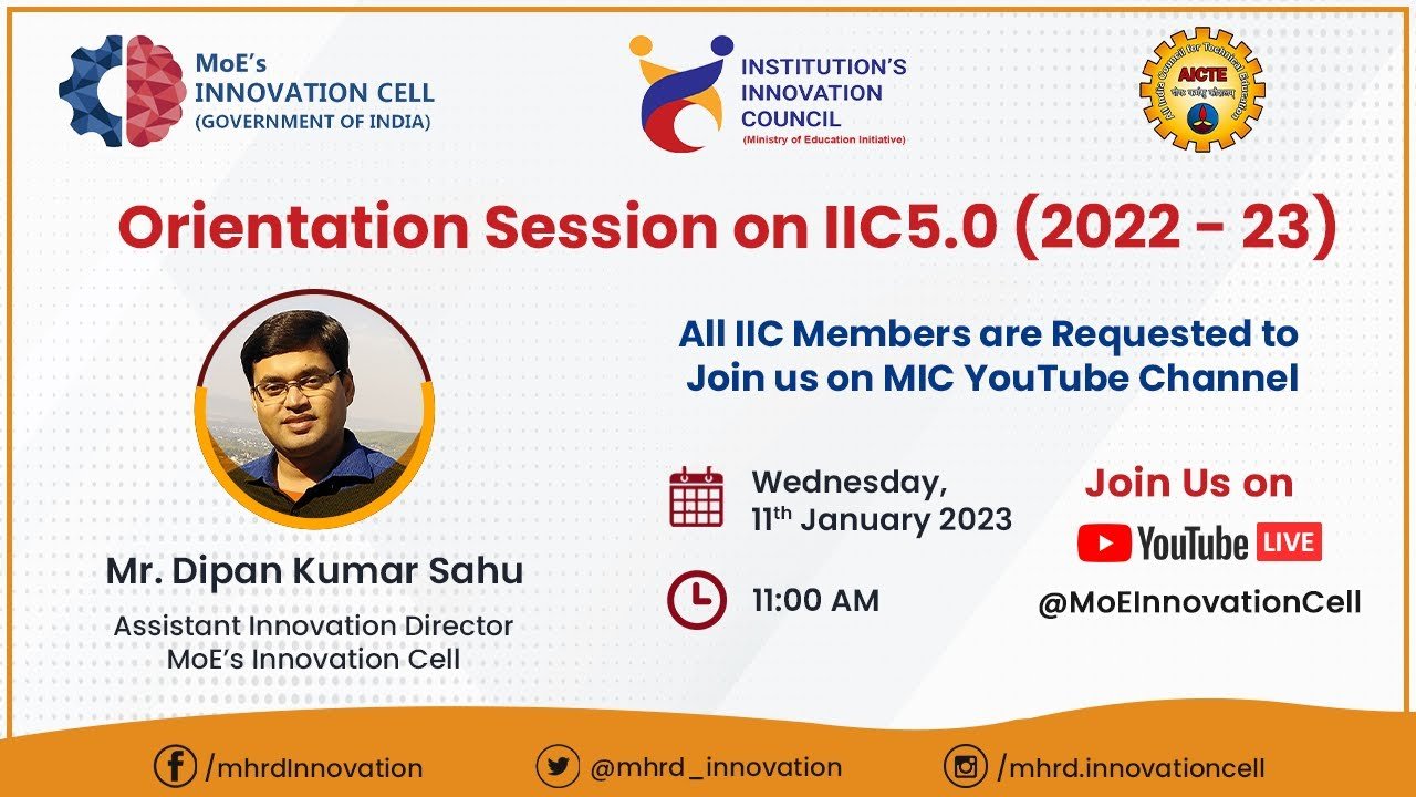 MIC Orientation on IIC 5.0 - Manav Rachna Innovation & Incubation Centre